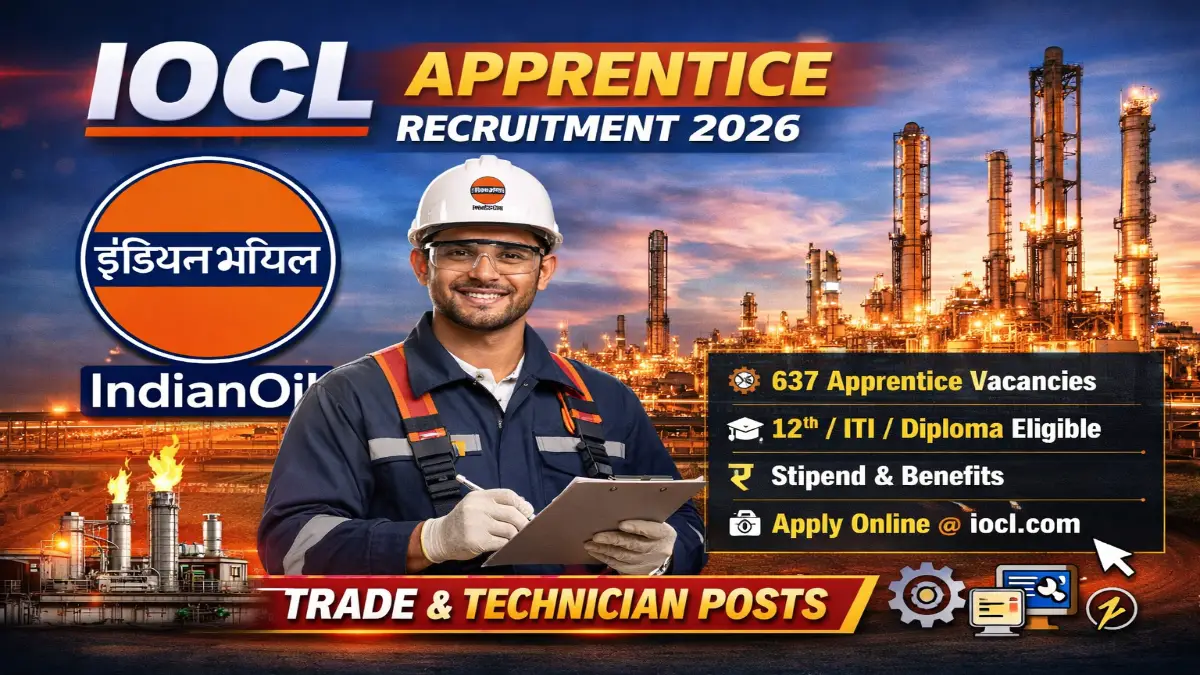 IOCL Panipat Refinery Apprentice Recruitment 2026 » Apply Online 637 Posts