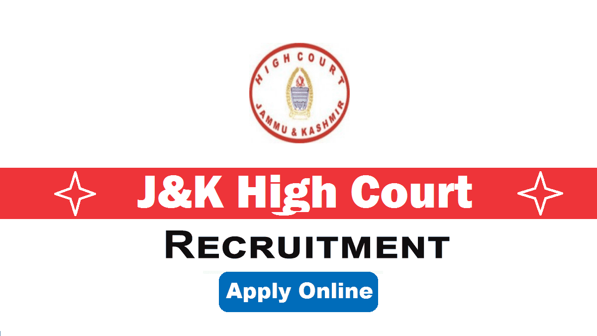 JK High Court Recruitment 2023 (eCourts.gov.in) Notification