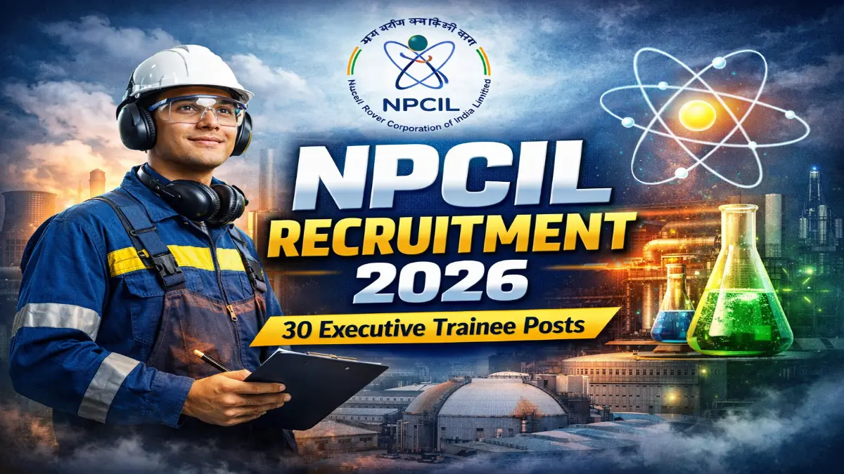NPCIL Executive Trainee Recruitment 2026 » Apply Online 30 Posts