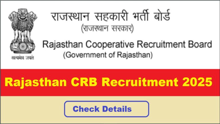 Rajasthan CRB Recruitment 2025 Apply RAJFED, RCDF and Apex Bank 1003 Posts